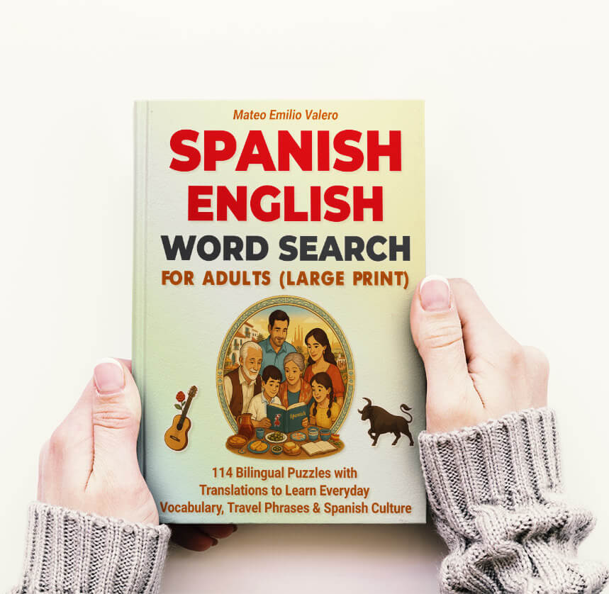 Spanish English Word Search for Adults: 114 Puzzles to Learn Vocabulary ...