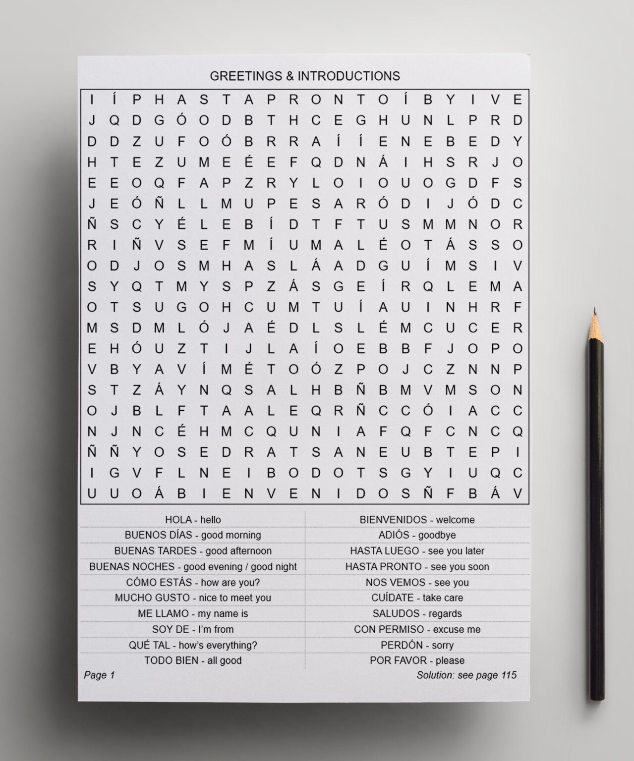 Spanish English Word Search for Adults: 114 Puzzles to Learn Vocabulary ...