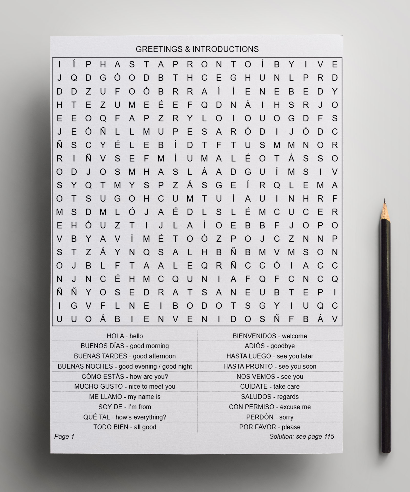 Spanish English Word Search for Adults: 114 Puzzles to Learn Vocabulary ...